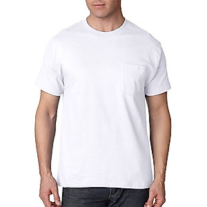 Hanes Beefy-T Men`s Pocket T-Shirt White