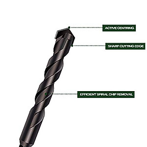 10 Pieces 6MM Masonry Drill Bits Set, JOERIC 1/4 inch Ceramic Drill Bit Concrete Drill Bits for Ceramic Tile Wood Porcelain Mirror Plastic Marble Wall with Strength Carbide Tips