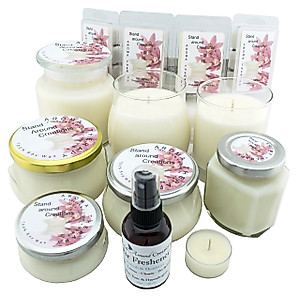 Stand Around Creations Soy Aromatherapy Candle - Scent: Apple Fragrance 8oz White