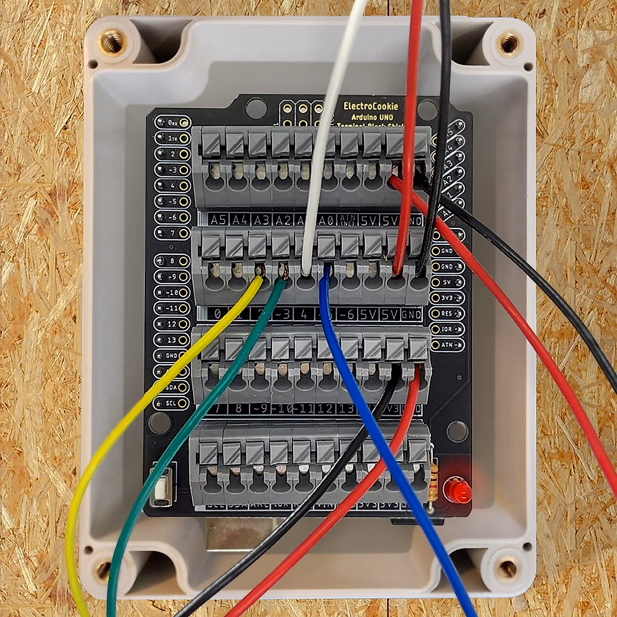 ElectroCookie Uno Terminal Block Shield Kit, Compatible for Arduino Uno R3, Push-in Simple Spring Connector Expansion PCB Module