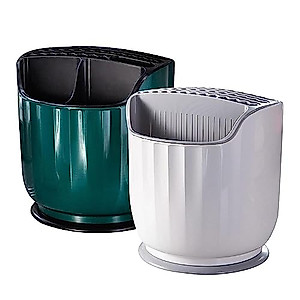 Komost Rotating Utensil Holder for Countertop, Utensil Organizer Caddy Crock for Kitchen Counter, Knife Holder Storage Rack