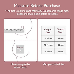 Momcozy Contact Nipple Shields, 100% Food-Grade Silicone for Breastfeeding Difficulties, Ultra-Thin & Super-Soft, Made Without BPA/BPS, Include Carry Case (24mm)