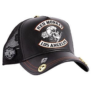 Red Monkey Riders Black RM1399 Limited Edition Unisex Trucker Hat