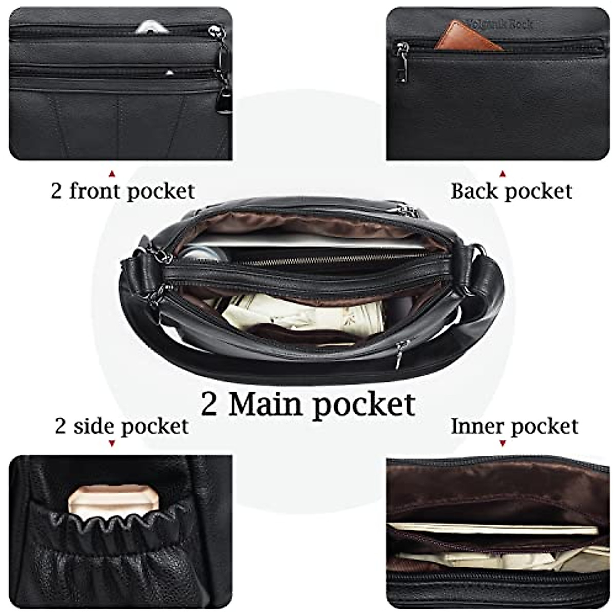 Crossbody Purse for Women Ladies Soft PU Leather Shoulder Bag Medium Roomy Handbag Fashion Tote Top Handle Satchel