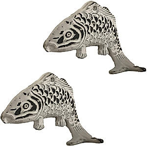 (2) 4" - Fish - BB-74 - Coat Hook - For coat, bag, hand towel etc - Distressed Finish For interior & Exterior Designing