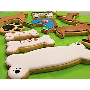 JOKUMO Dog Lover Complete Cookie Cutters Set – 10 PC High Grade 430 Stainless Steel –Golden Retriever, Miniature Schnauzer, Dachshund, Dog sit position, Dog Paw, Dog House, Fire Hydrant and 3 Dog Bone