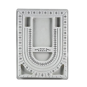 Nofaner Bead Design Board, Bead Board Necklace Beading Jewelry Organiser Tray Design DIY Craft Tool, Necessary Tool for Professional to String Beads