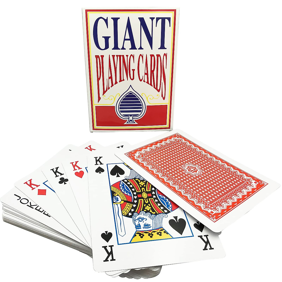 Yuanhe Jumbo Giant Playing Card Deck - 8X11 Inch Large Oversized Cards - Super Big Game Theme Full Deck - For Kids, Adults, Casino Party Decorations