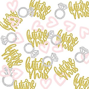 Future Mrs Confetti, Bridal Shower Confetti, Diamond Ring, Heart Confetti, Centerpiece, Bachelorette, Engagement Party, Bridal Shower, Wedding Shower Decorations, 300 Pcs