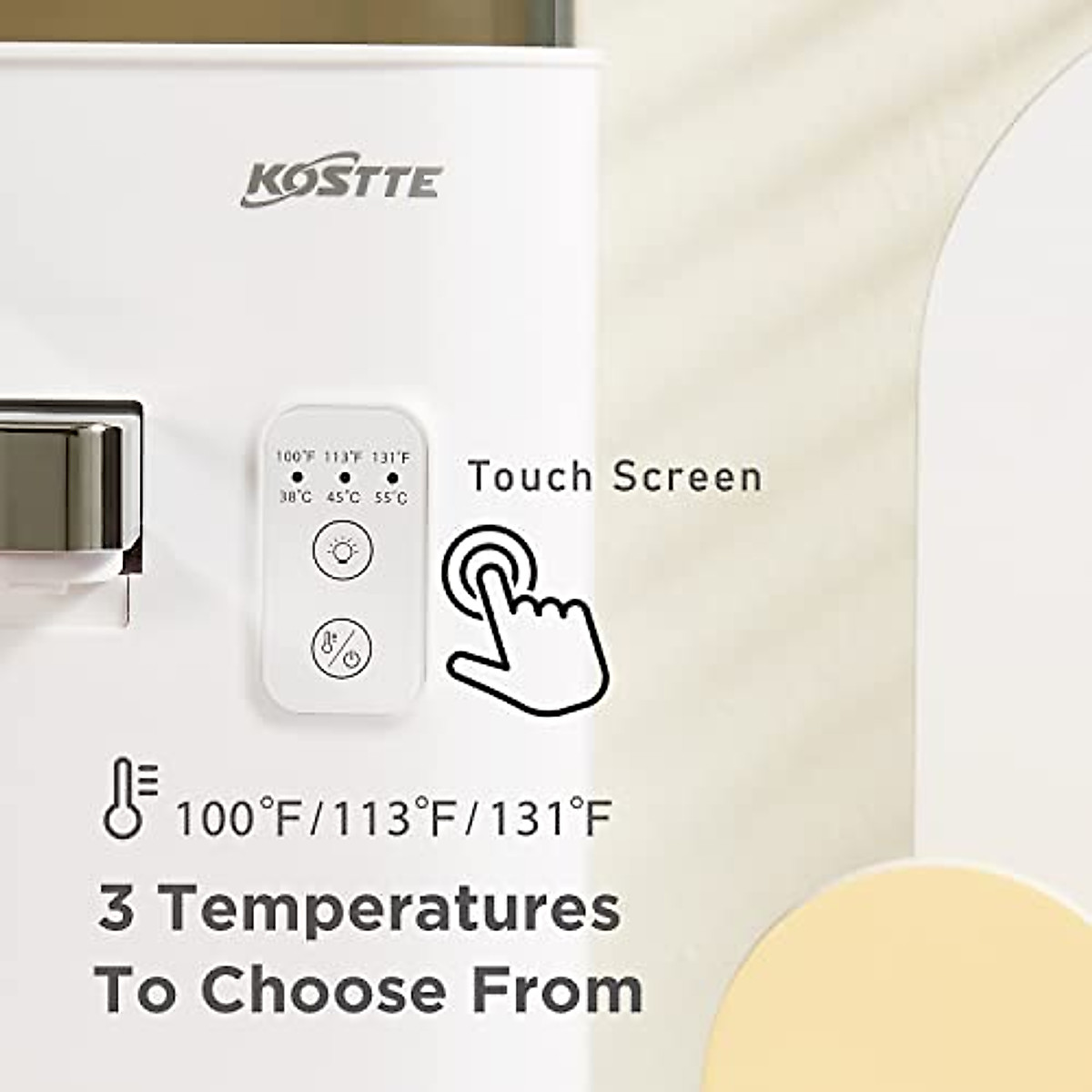 Instant Water Warmer, Fast Baby Bottle Warmer for Baby Formula, 3 Perfect Temperatures Formula Maker with Nightlight, Instantly Dispenses Warm Water at Perfect Temperature, 24H Keeping Warm