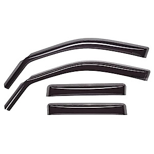 WeatherTech Custom Fit Front & Rear Side Window Deflectors for Buick Rainier, Dark Smoke