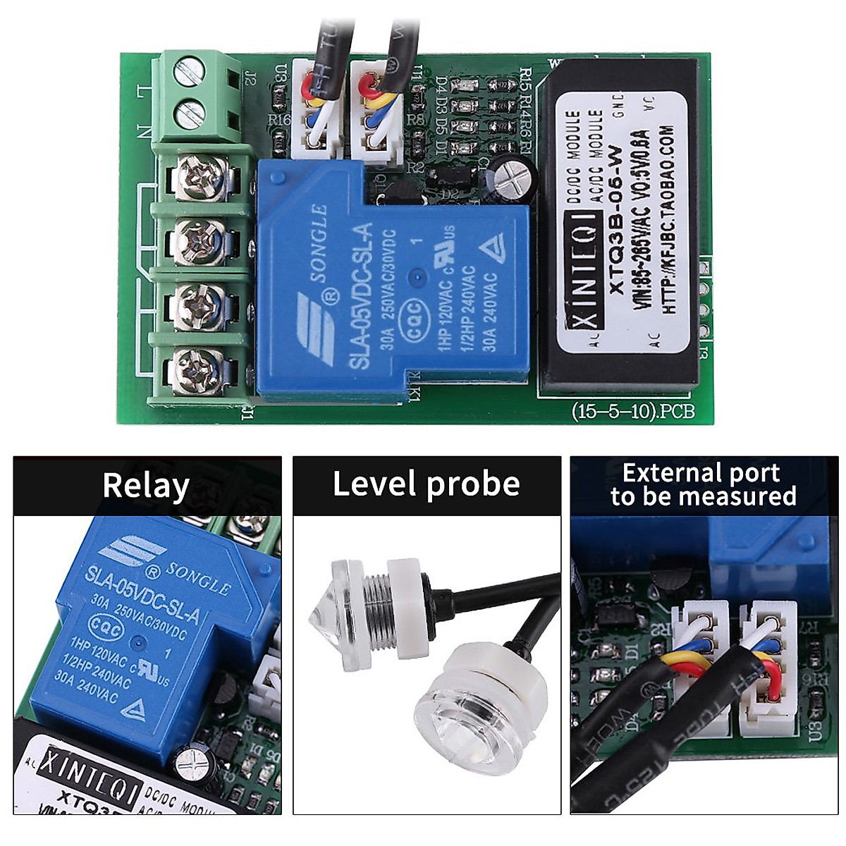 YWBL-WH Liquid Sensor, Double-Level Detection Sensor Module Infrared Liquid Water Level Detection Alarm Contro