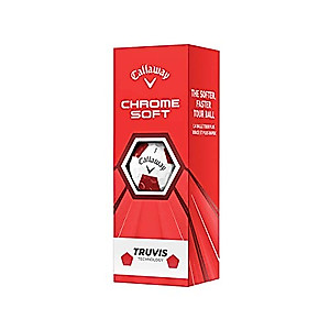 2020 Callaway Chrome Soft Golf Balls (Truvis Red/White)