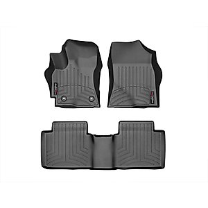 WeatherTech Custom Fit FloorLiners for Toyota Corolla - 1st & 2nd Row (4411091-445802), Black
