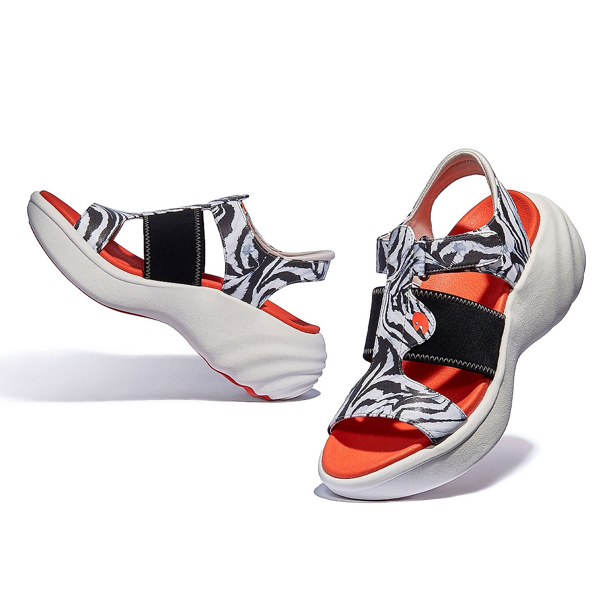 UIN Women's Summer Chunky Platform Wedges Sandals Comfortable Art Travel Shoes Sitges Ⅰ The Wild Stripes (8)