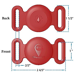 LOVYONES Airtag Dog Collar Holder,1 Pack Waterproof Airtag Holder for Apple Airtag Fitted Within 1 inch Medium & Large Airtag Dog Collar and Airtag Cat Collar Waterproof