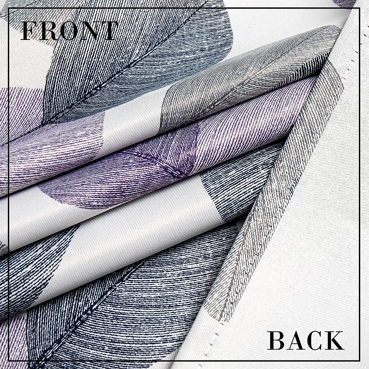 MRTREES Leaves Printed Valance Curtains 16 inch Room Darkening Grey Kitchen Curtain Valances Living Room Leaf Print Triple Weave Multi Color Window Treatment Bedroom 1 Panel Rod Pocket