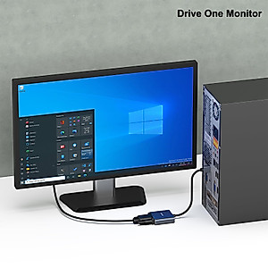 BENFEI USB 3.0 to VGA Adapter, USB 3.0 to VGA Male to Female Adapter for Windows 11, Windows 10, Windows 8.1, Windows 8, Windows 7(Not for Mac)