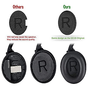Headphones Replacement Ear Pads for Bose QC15, QC25, QC35, QC35ii. (QC35, QC35II)