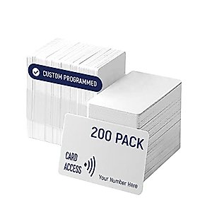 Custom Prox cards (200 Pak) for HID Access Control Standard 37 bit H10304 format. Replaces HID 1386 ISOProx II. Choose your facility code & range (200)