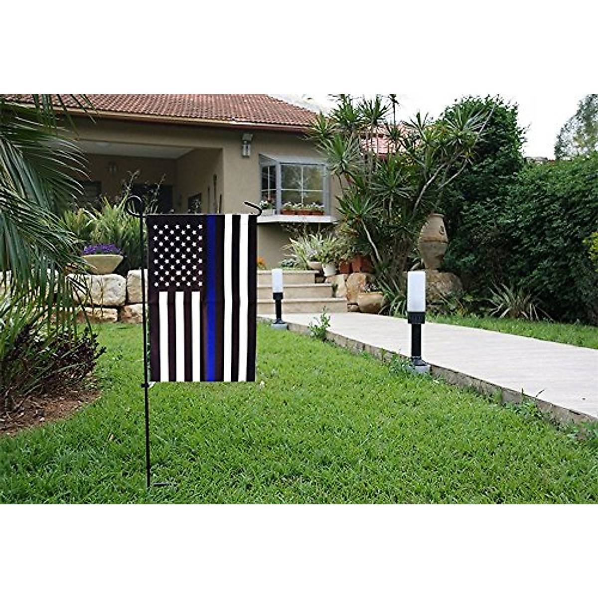 Thin Blue Line American 12 x 18 Inch Garden Flag Police Flag American Flag