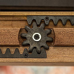 Walker Edison 6 to 8 Person Wood Modern Farmhouse Expandable Dining Room Table with Leaf Kitchen Dining Chairs, 60 Inch, Antique Black