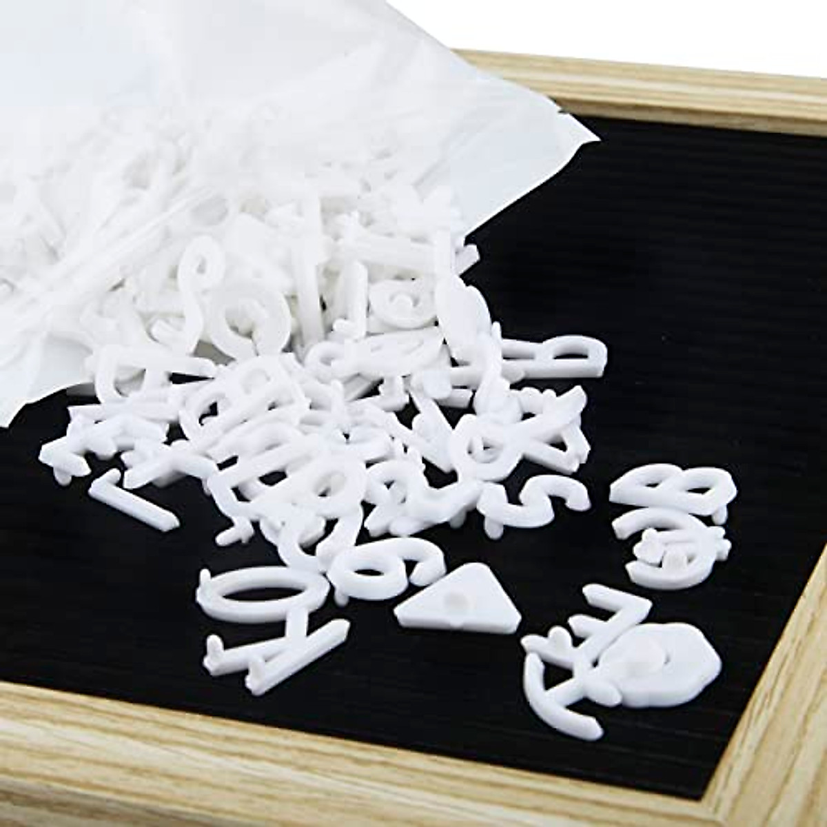 C CRYSTAL LEMON Letter Board by Crystal Lemon, Felt Letter Board, 10x10 inches, Changeable Wooden Message Board Sign, Wood Frame, Wall Mount, with Display Stand (Black) by C Crystal Lemon