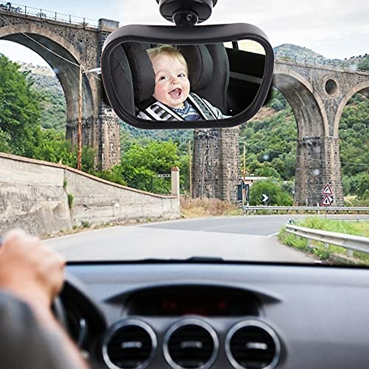 Baby Car Mirror for Rear View Shatterproof Baby Backseat Mirror with Suction Cup 360¡ã Adjustable Safety Car Seat Mirror for Back Seat Rear Facing Infant Clear Wide Vision Rear Facing Car Seat Mirror