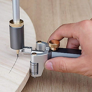 Szliyands Woodworking Linear Arc Dual-purpose Scriber Ruler Parallel Line Drawing Tool Measuring Gauge DIY Multifunctional Woodworking Scribe Tools