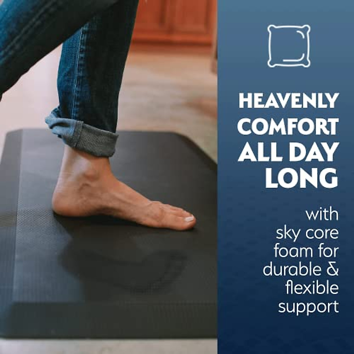 Sky Solutions Anti Fatigue Mat Black 20" x 32" + 20" x 39" Bundle