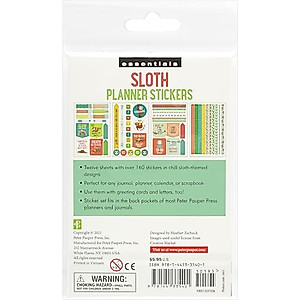 Essentials Sloth Planner Stickers (over 160 stickers!) (Essentials Planner Stickers)