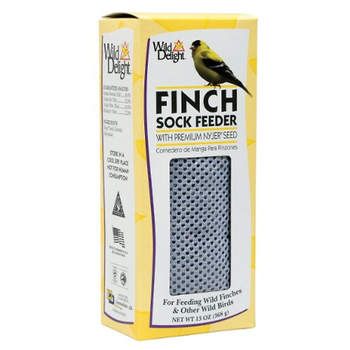 Wild Delight 383010 Prefilled Finch Sock Feeder, 13-Ounce