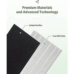 2-Pack C545 Replacement Filter S Kit Compatible with Winix C545 Air Purifier, H13 True HEPA Filter Replace 1712-0096-00
