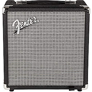 Fender Rumble 15 Bass Combo Amplifier Bundle with Instrument Cable and Austin Bazaar Instructional DVD