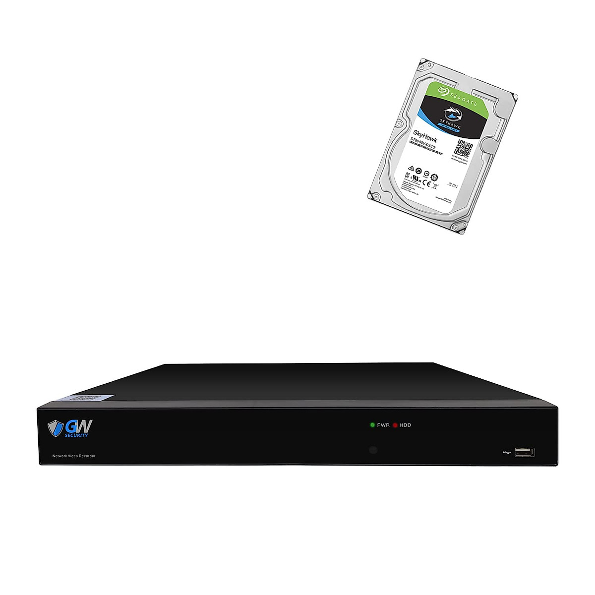 8 Channel 4K 8MP NVR Video Recorder Alone with Pre-installed 2TB Hard Drive