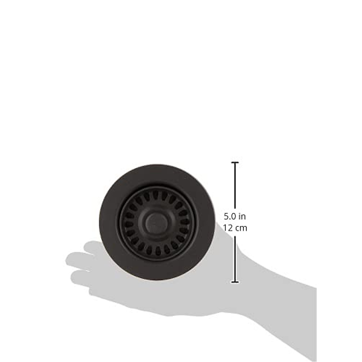 Houzer 190-9265 3.5" Drain Openings Sink Strainer, Matte Black