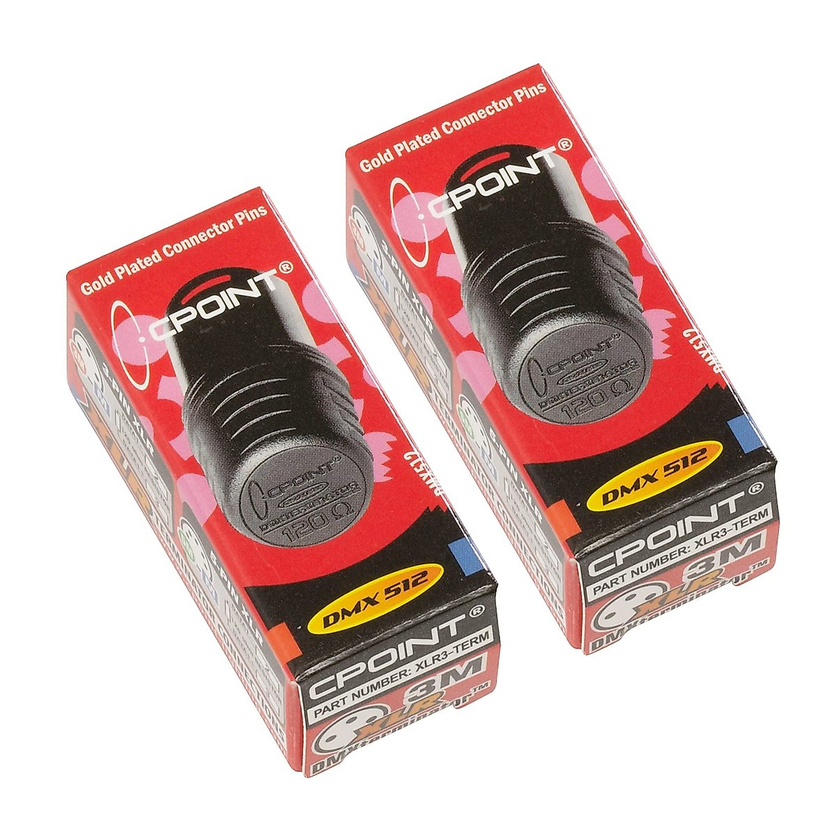 SIRS-E 2-Pack - CPoint DMXterminator XLR 3 Pin DMX Terminator 120 Ohm XLR3-TERM