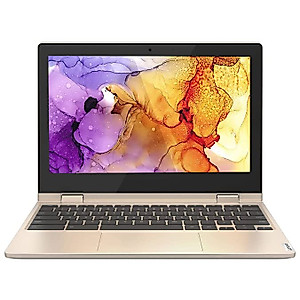 Lenovo 2-in-1 Convertible 11.6” Touchscreen Chromebook, Intel Celeron N Processor Up to 2.70GHz, 4GB Memory, 32GB Storage, Chrome OS, Pale Gold (Renewed)