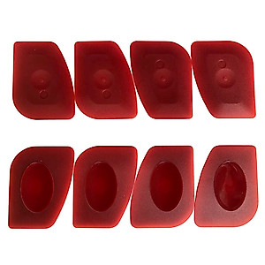 Pan Scrapers Dish Scraper Tool Set, 8Pack Cast iron Cleaner Scraper Multifunctional Scraper Polycarbonate Plastic Pan Pot Scraper, Iron Skillet Scraper Scrubber for Cleaning Grease, Kitchen (Red)