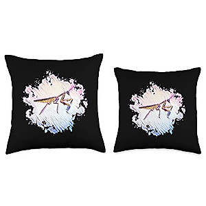 Mantis - Insects Men Women Kids Boys Girls Gift Mantis Throw Pillow, 16x16, Multicolor
