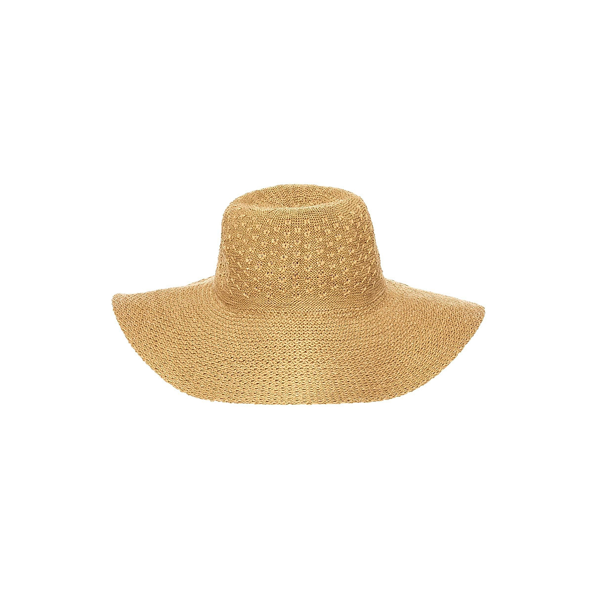 Coolibar UPF 50+ Women's Perla Packable Wide Brim Hat - Sun Protective (One Size- Tan)