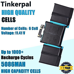 Tinkerpal A1964 Laptop Battery Compatible with MacBook Pro 13" (A1989) Mid 2018 2019 A2251 2020 EMC 3214 EMC 3358 3348 BTO/CTO MR9Q2LL/A MR9R2LL/A MR9T2LL/A MR9V2LL/A MV962LL/A MV9A2LL/A MV962LL