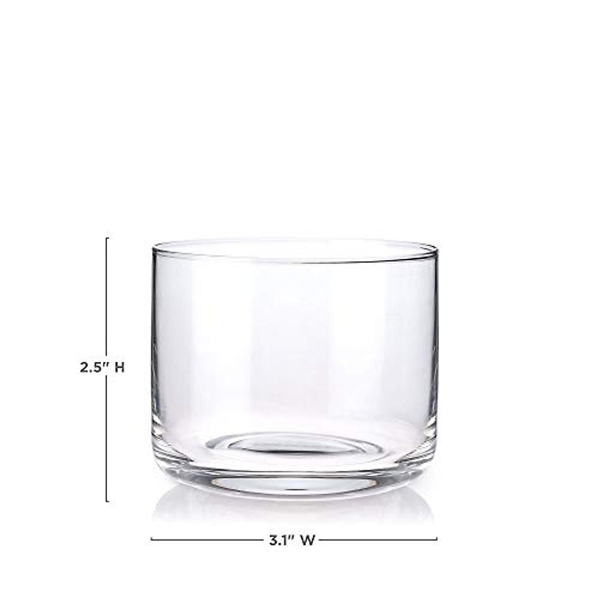Viski Crystal Negroni Tumblers, Stylish Lowball Cocktail Glasses Set of 2 - Premium Crystal Glass Gift Set for Whiskey, Double Old Fashioned, Bourbon and Cocktails, 8 oz