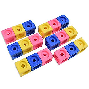 edxeducation Math Cubes - Set of 100 - Math Manipulatives - Classroom Learning Supplies, Homeschool Supplies, Preschool Learning, Counting Toys, Linking Cubes, Math Linking Cubes