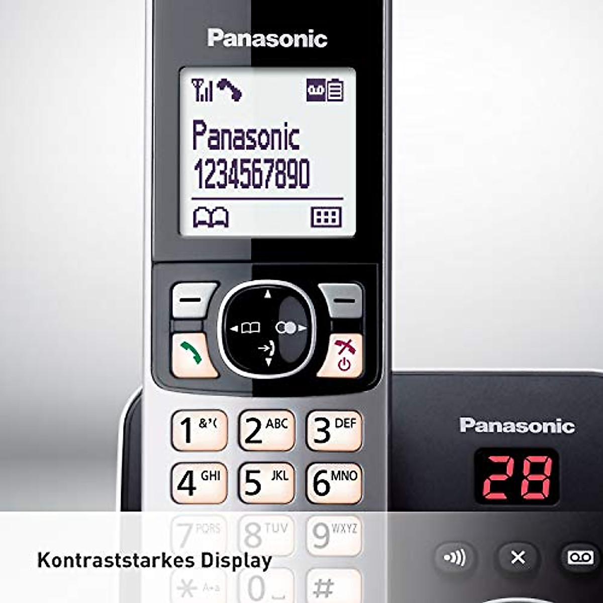Panasonic KX TG6823 - Schnurlostelefon - Anrufbeantworter mit Rufnummernanzeige