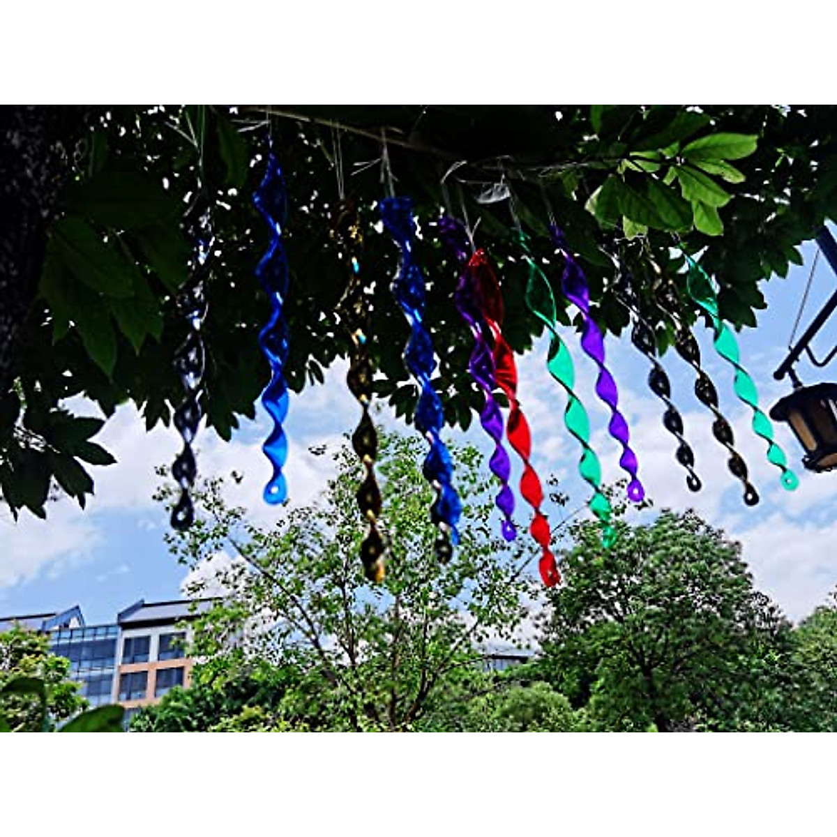 starwee 11.8 Inch Long Bird Reflectors Spinners Keep Birds Away Scear Birds and Birds Spike Birds Deterrent Scare Away Woodpecker, Swallow, Hawks, Crows, Pigeons and Birds