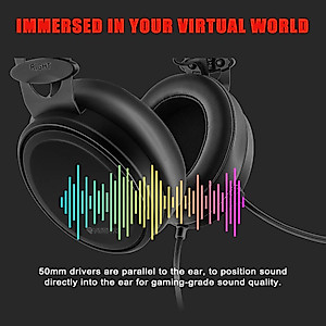 LUPSAN Gaming Headset for Xbox one PS4 Controller, PC Mic Stereo Gamer Headphones with Microphone Computer Nintendo Switch Playstation 4 PRO Xbox 1 x Games