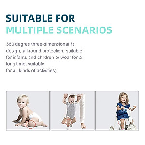 Baby Knee Pads for Crawling, Knee Pads for Baby Adjustable Protector for Toddler 2 Pairs (GRAY+BLUE)