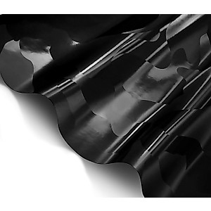 VViViD+ Stealth Edition Camouflage Vinyl Wrap (1.5ft x 5ft, Large Black Stealth)