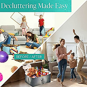 visesunny Closet Baskets Dark Wolf Storage Bins Fabric Baskets for Organizing Shelves Foldable Storage Cube Bins for Clothes, Toys, Baby Toiletry, Office Supply